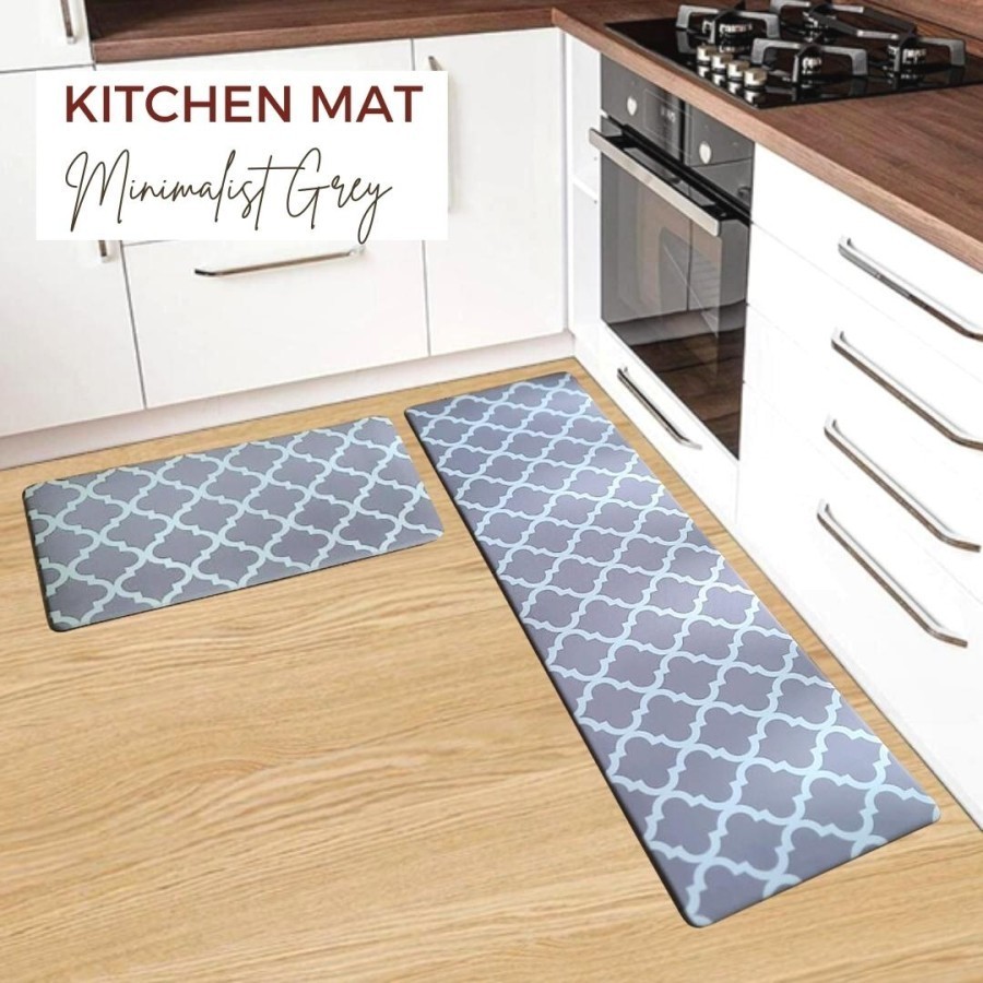 Jual Kitchen Floor Mat MINIMALIST GREY / Keset Alas Lantai Rumah Dapur ...