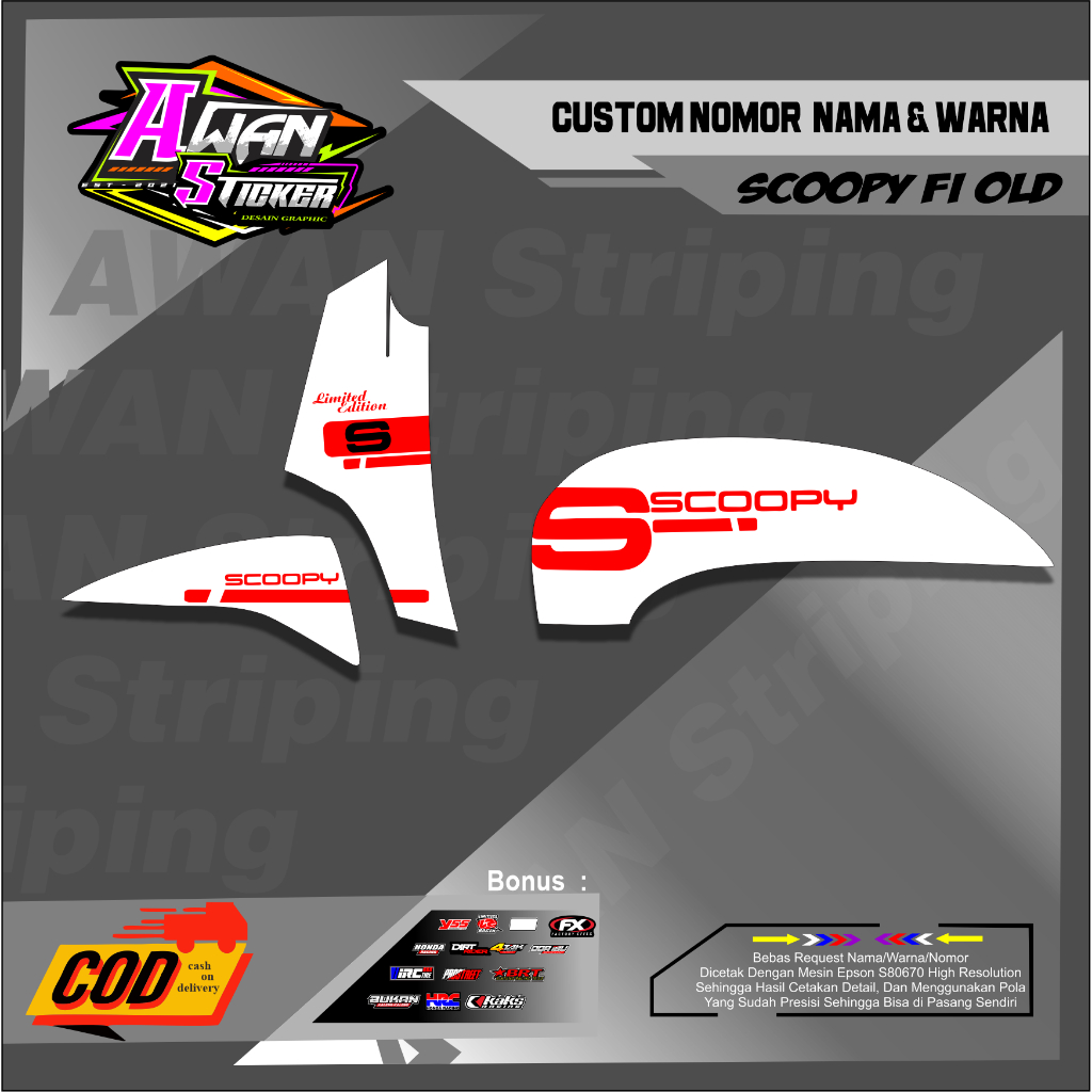 Jual Stiker Striping scoopy SCOOPY FI OLD TERBARU FULL BODY DESIGN ...
