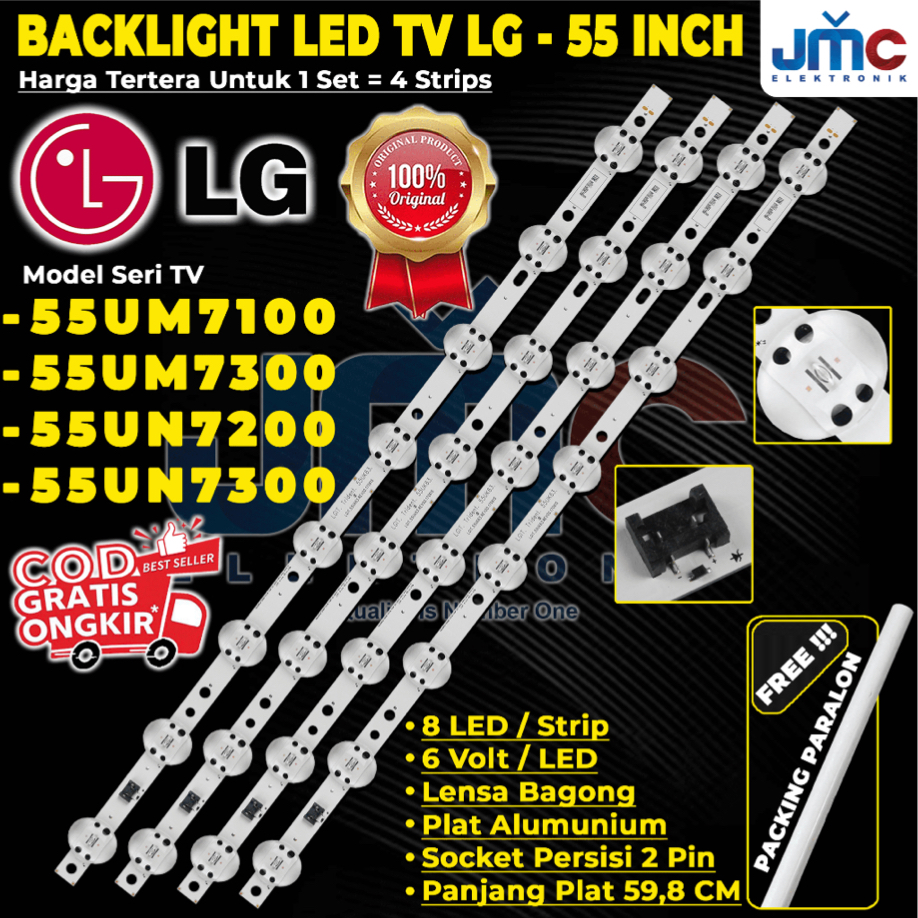 Jual BACKLIGHT TV LED LG 55 INCH 55UN7300 55UM7300 55UM7100 55UN7200 LAMPU LED TV LG 55 INCH ...