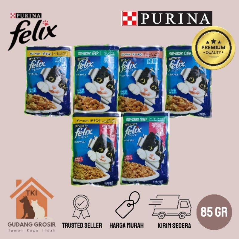 Jual Felix Pouch 85gr Cat Wet Food Makanan Basah Kucing | Shopee Indonesia