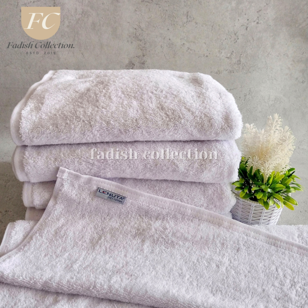 Jual HANDUK HOTEL PUTIH LENUTA 60X120 CM PREMIUM TEBAL | Shopee Indonesia