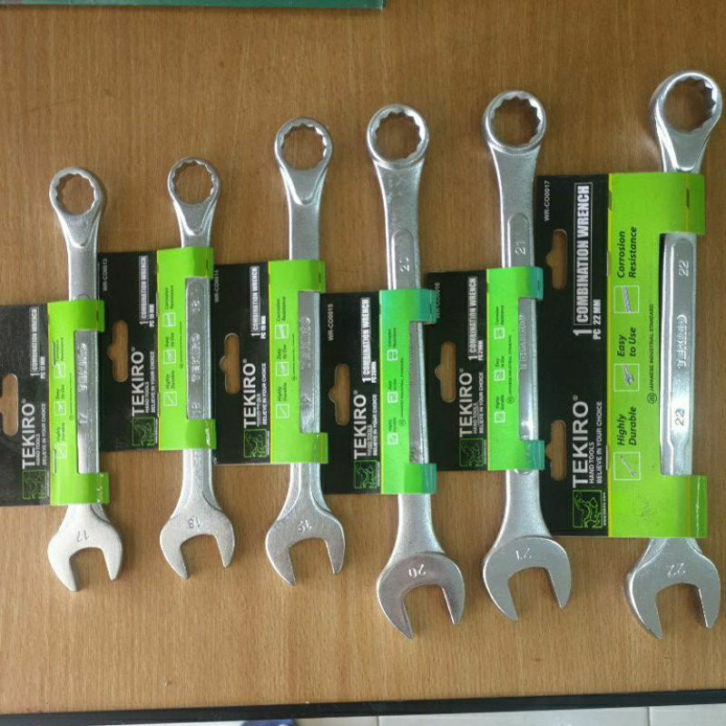 Jual TEKIRO KUNCI RING PAS 17,18,19,20,21MM,22MM/ Tekiro combination wrench | Shopee Indonesia
