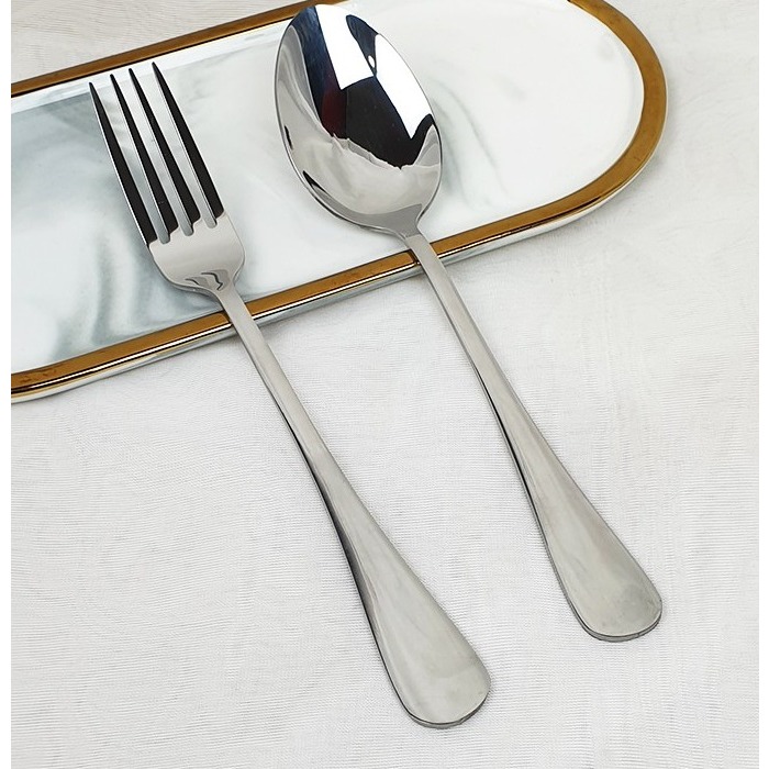 Jual AFM ^Sendok & Garpu Stainless Steel Tebal Gold - Alat Makan Korea ...