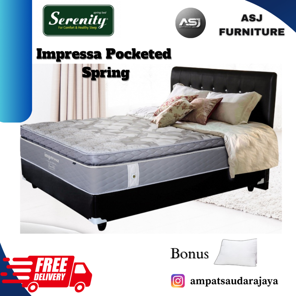 Jual Kasur Springbed Serenity Impressa Pocketed Spring Hanya Kasur ...