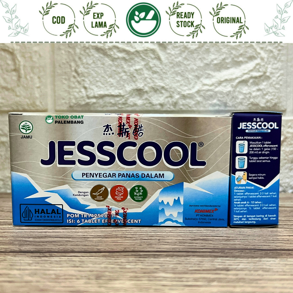 Jual JESSCOOL 6 TABLET EFFERVESENCE PENYEGAR PANAS DALAM ORIGINAL JESS ...