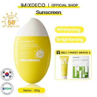 Jual Mixdeco Light Barrier Sunscreen Moisturiser UV SPF50 PA+++ 50g ...