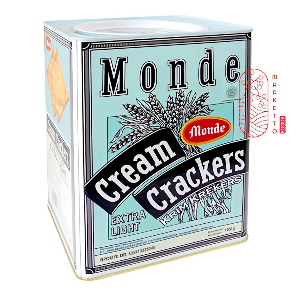 Jual Monde Biskuit Cream Crackers Kaleng / Biskuit Kaleng Monde 1,2kg ...