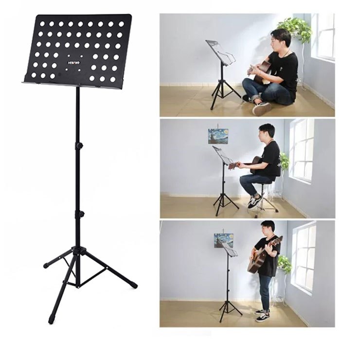 Jual UKURAN JUMBO PREMIUM Stand Partitur Buku Musik Stand Tiang Tempat ...