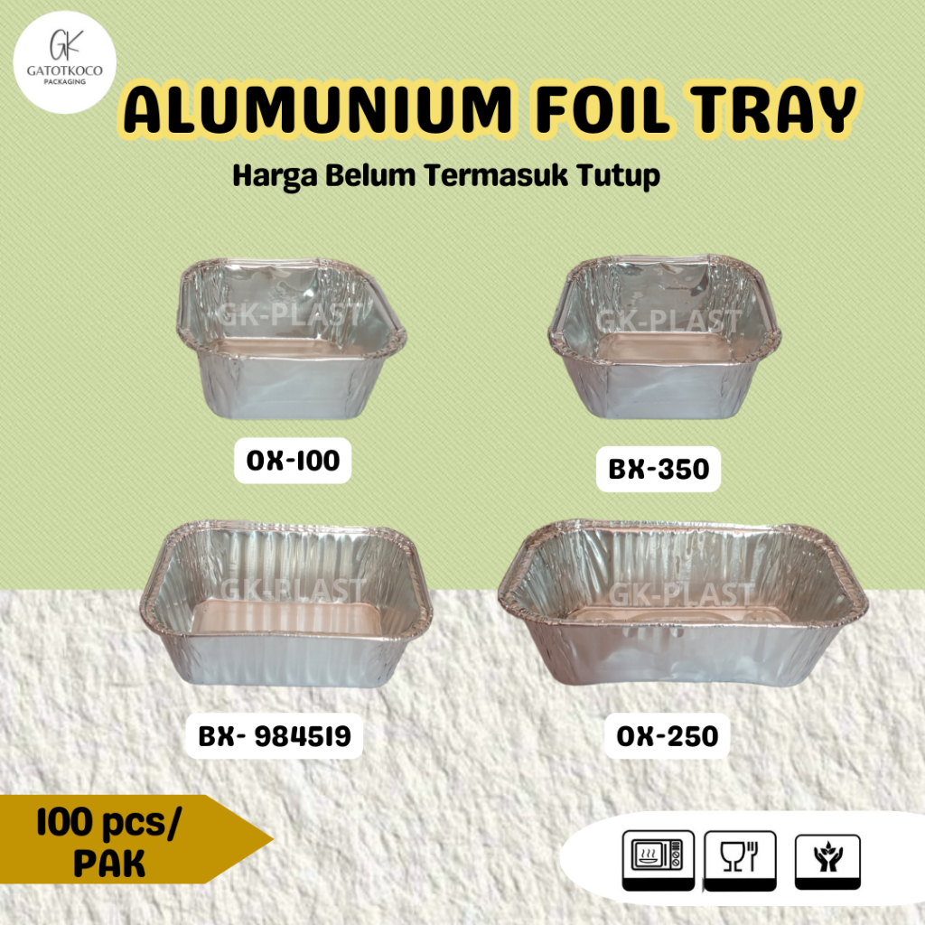 Jual (100 Pcs) Alumunium Foil Tray/Wadah Macaroni Schotel | Shopee Indonesia