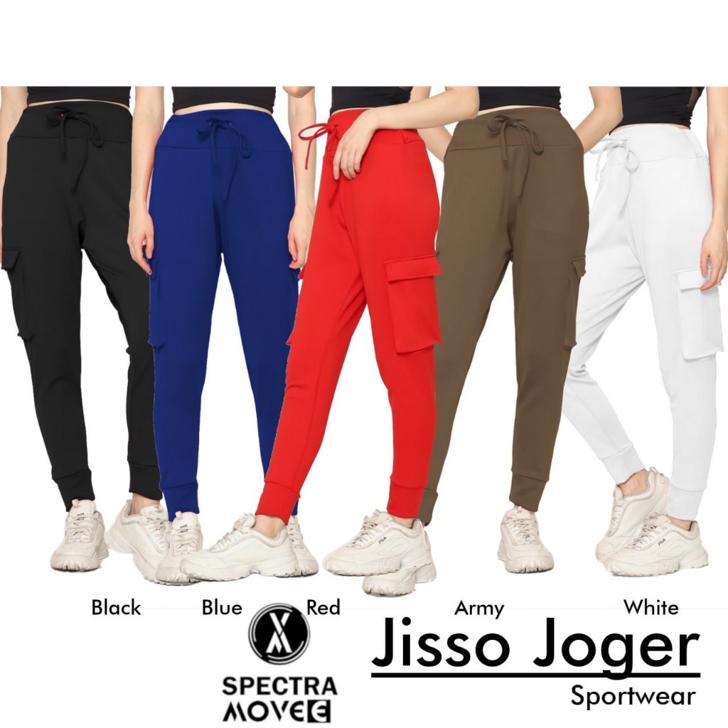 Jual Joger JISSO Celana Joger celana cargo celana olahraga wanita ...