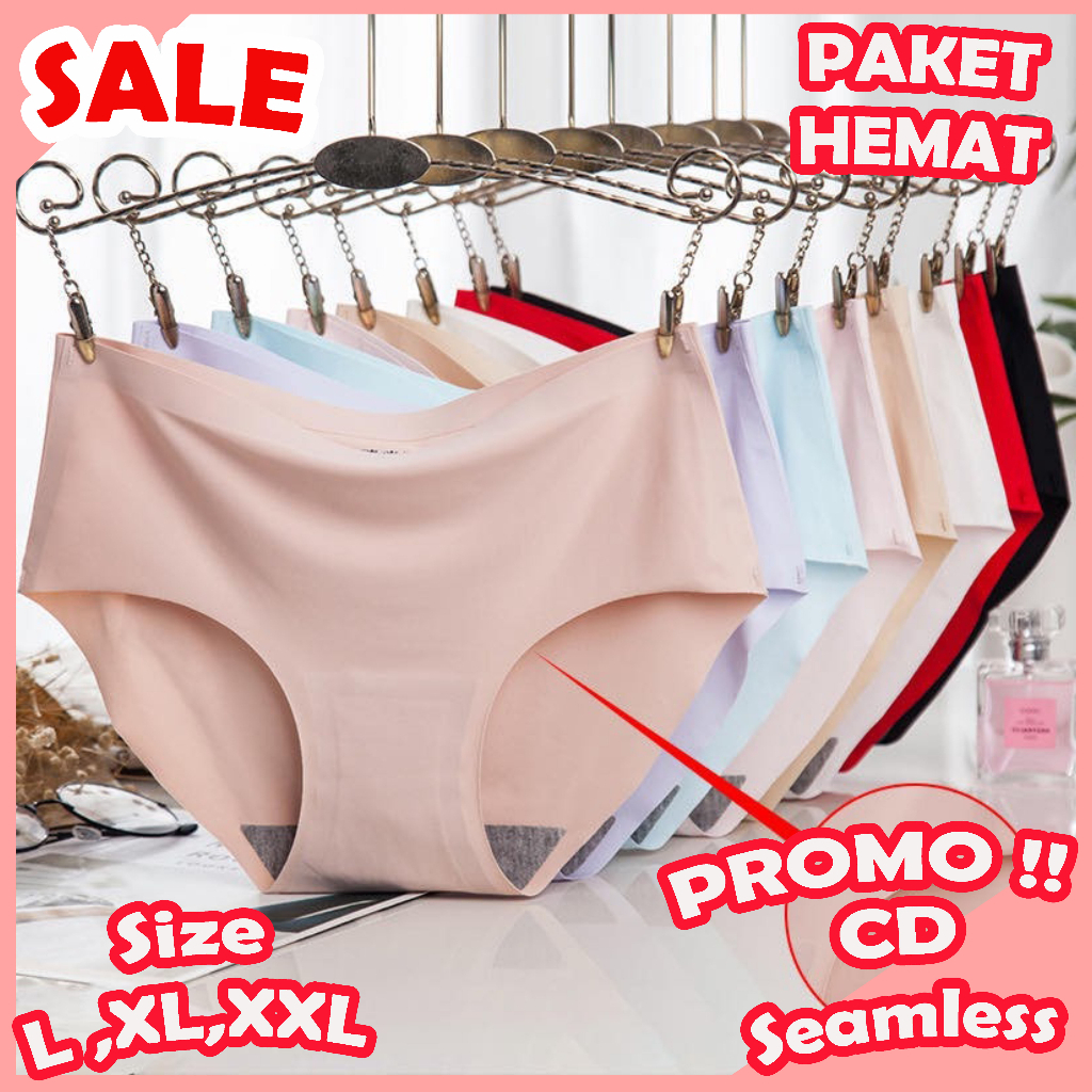 Jual POLINI 6 Pcs CD Seamless Ice Silk Tanpa Jahitan Celana Dalam ...