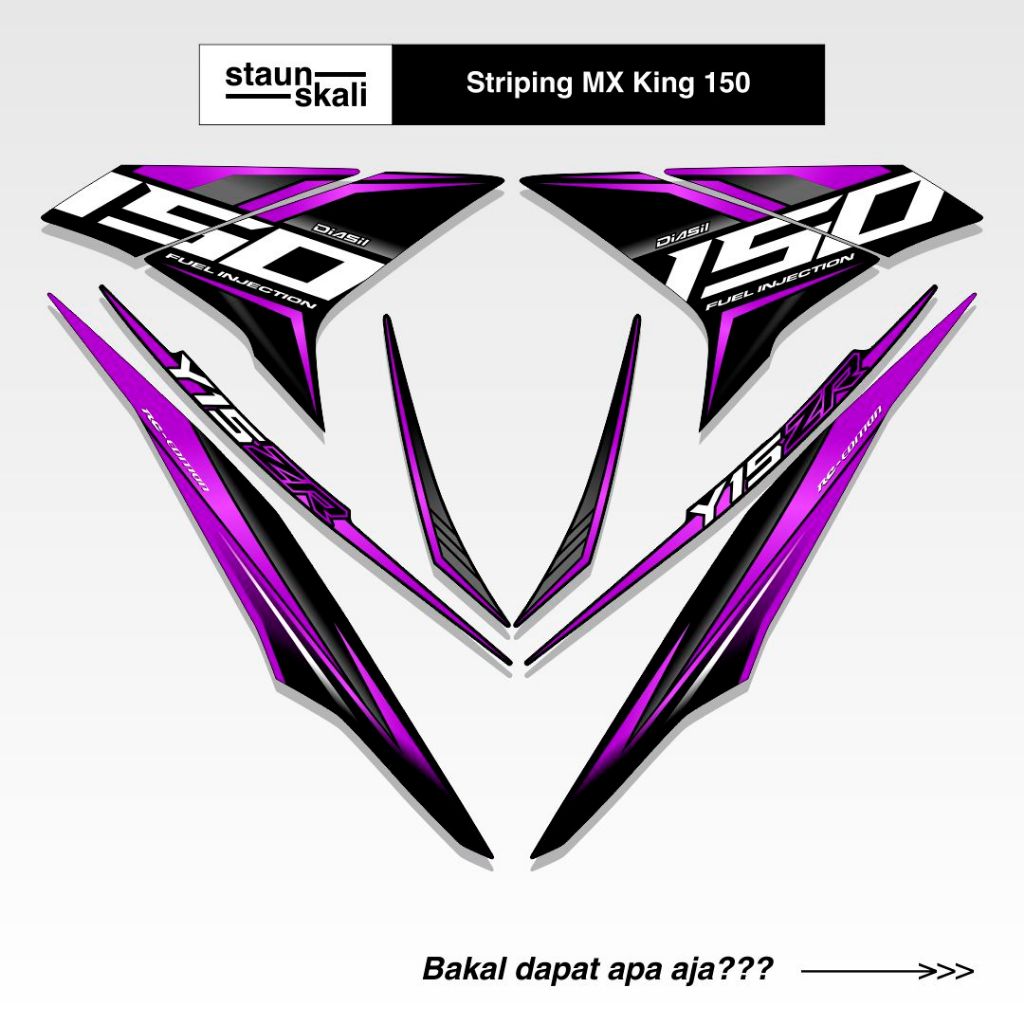 Jual Striping MX King 150 Y15ZR Variasi (76) Sniper Exciter GP Malaysia ...