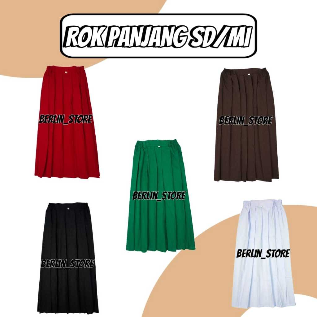 Jual Rok Panjang Sekolah SD Perempuan Seragam Sekolah SD MI Rok Panjang ...