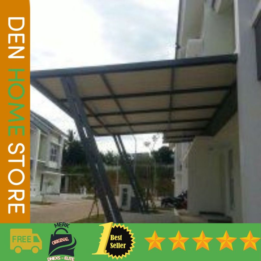 Jual kanopi bening transparan/kanopi atap spandek transparan minimalis ...