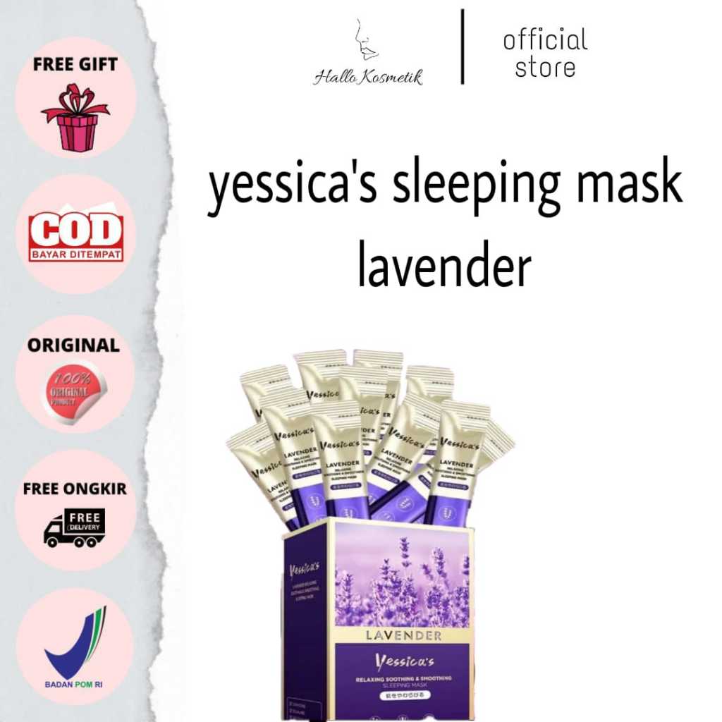 Jual Yessica's Sleeping Mask Lavender 1 Box Isi 20pcs | Shopee Indonesia