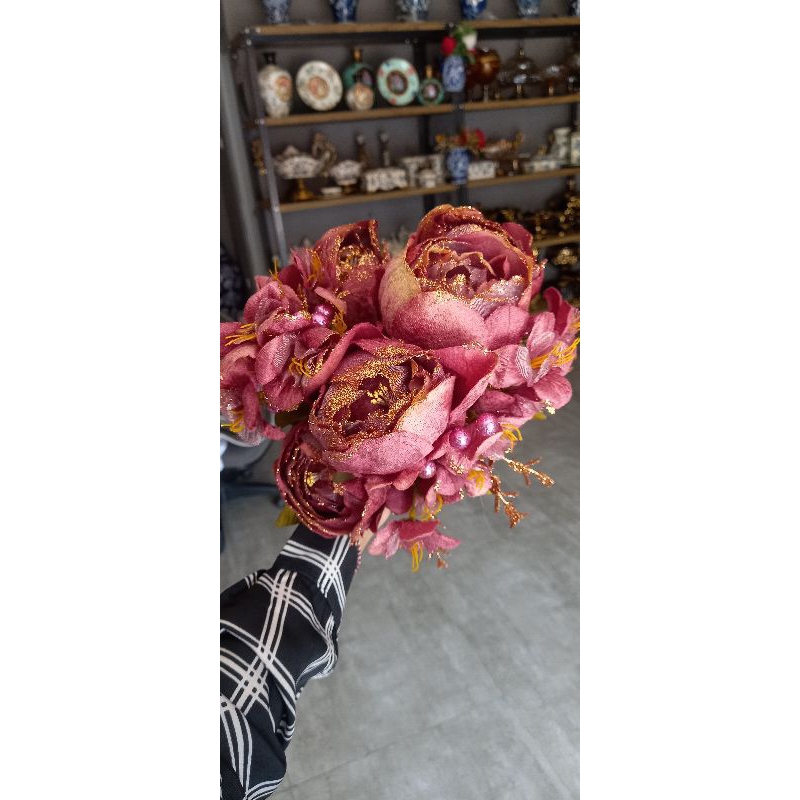 Jual bunga mawar gliter, rose, flower, dekorasi, bucket bunga. | Shopee ...