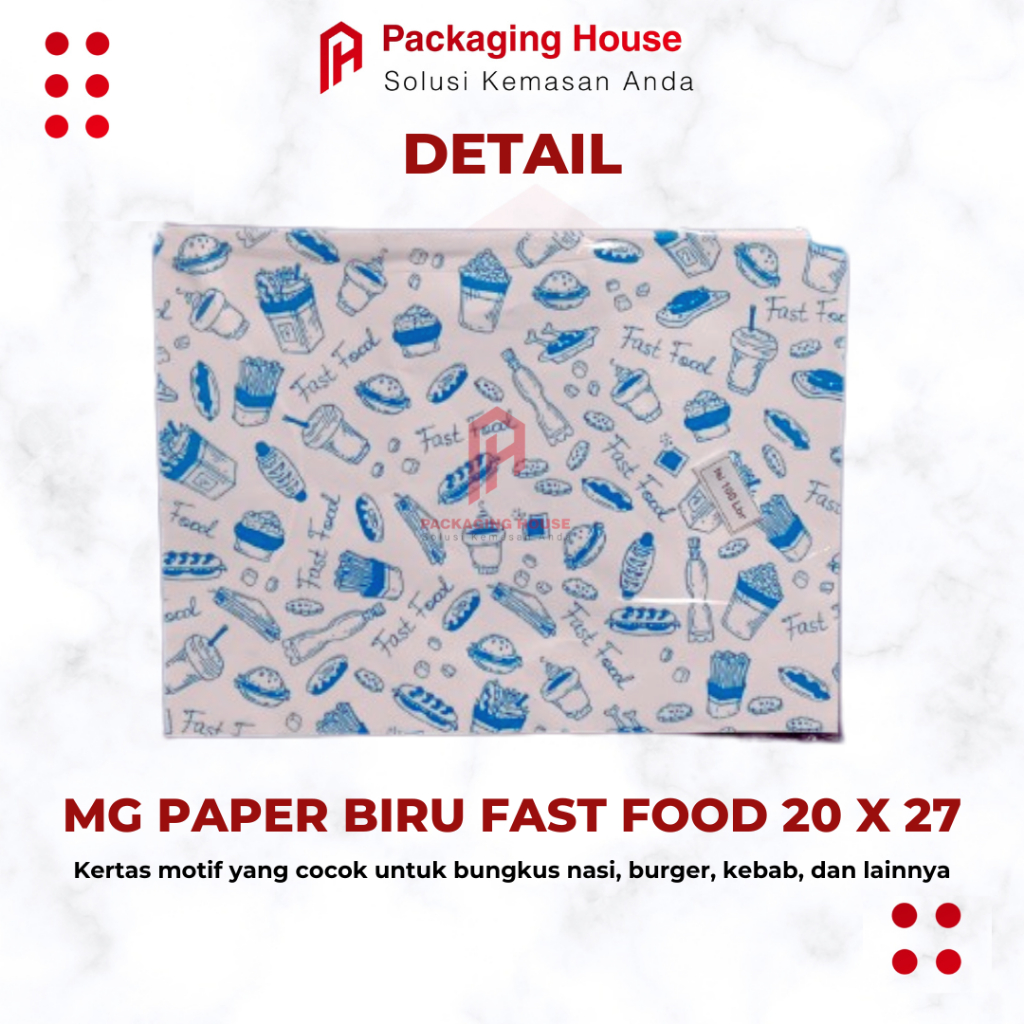 Jual [100 lembar] KERTAS NASI KFC | MG PAPER LAMINASI | Kertas Nasi KFC ...