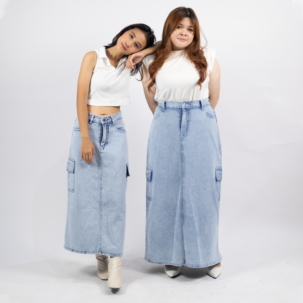 Jual JIBI - Invincible Cargo Skirt - Rok Jeans - Rok Cargo - Light ...