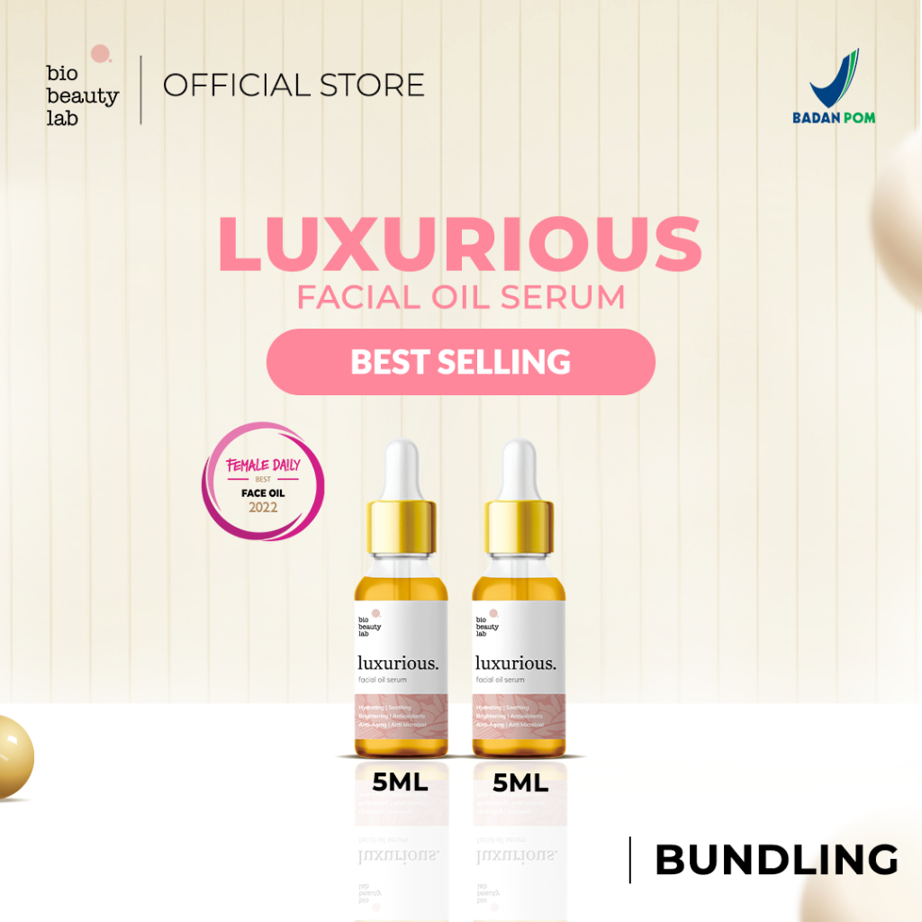 Jual Bio Beauty Lab Bundling 5ml Luxurious Facial Oil Serum + 5ml Acne ...