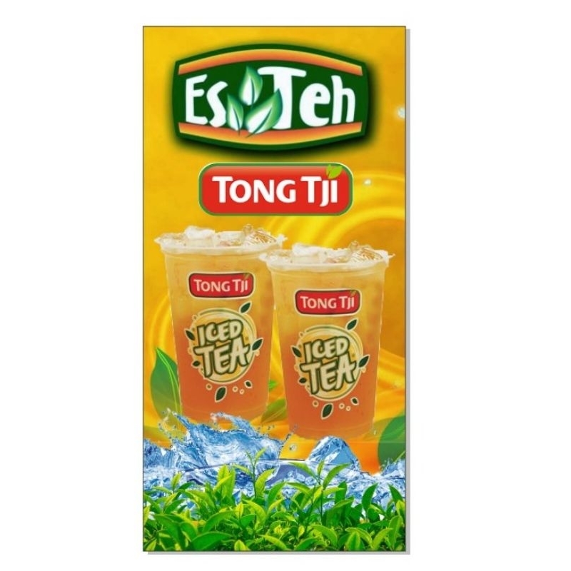 Jual Spanduk Es Teh Tong Tji/Banner Es Teh Poci_50x120 | Shopee Indonesia