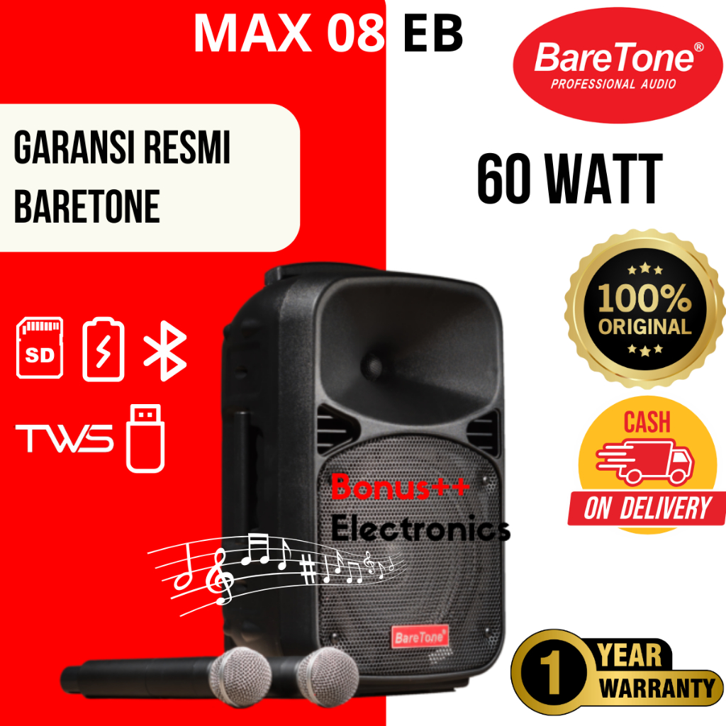 Jual Baretone Speaker Portable 8In MAX 08EB max 08 eb max 8eb 8inch 8 ...