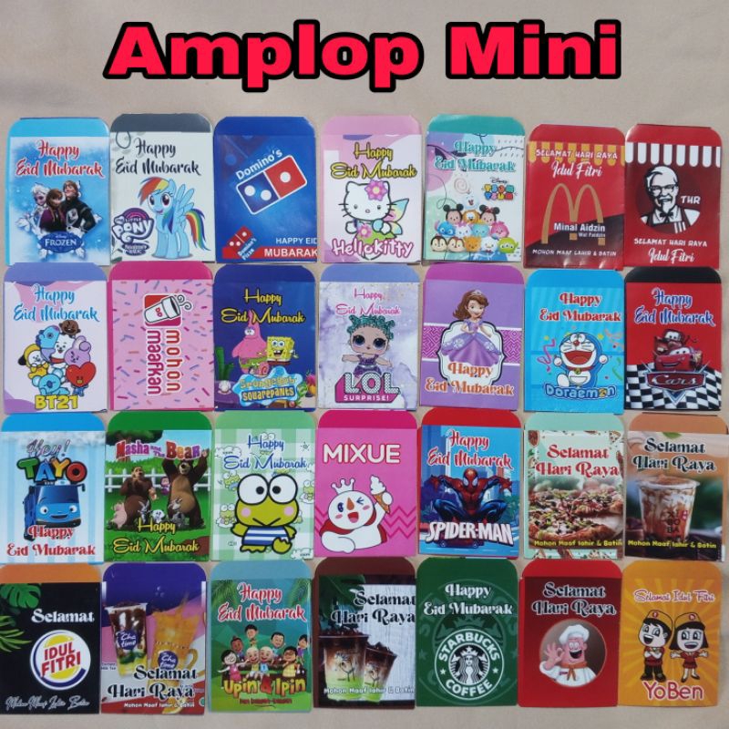 Jual AMPLOP MINI, Bisa pilih Gambar, Amplop sudah jadi Mini Glossy ...