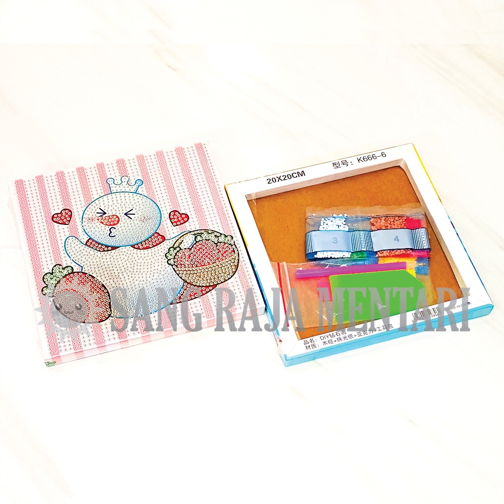 Jual Sticker Mixue Diamond Painting Kit Dapat Bingkai Frame 20x20 cm ...