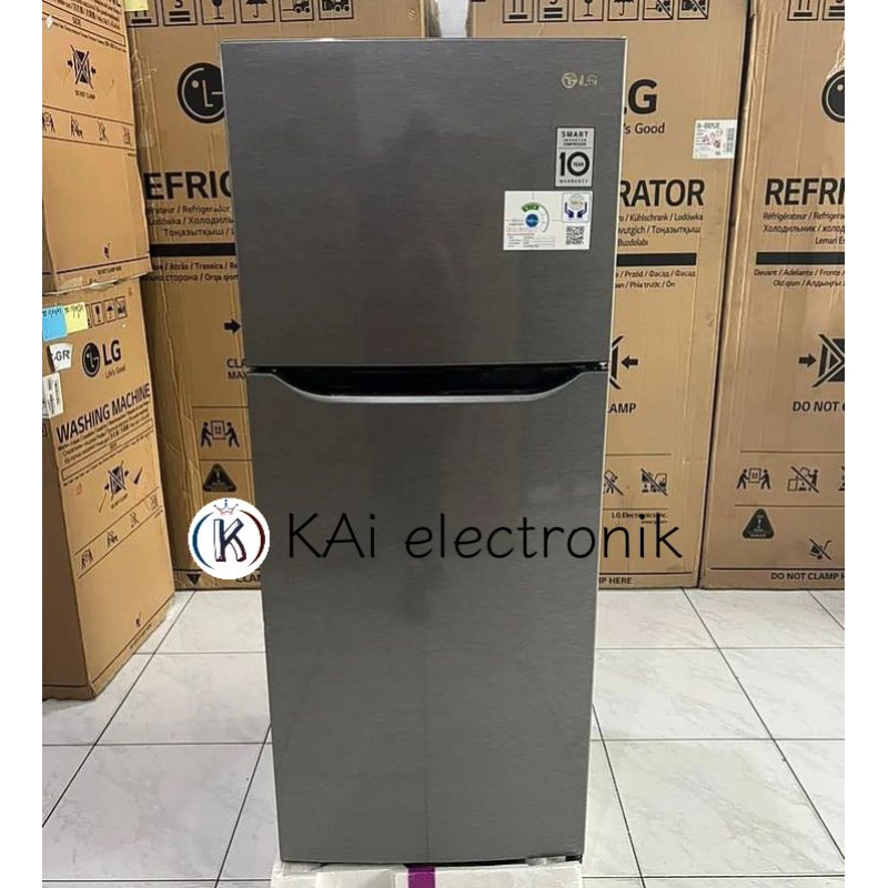 Jual kulkas 2 pintu LG gn-b202sqib smart inverter garansi 10 tahun ...