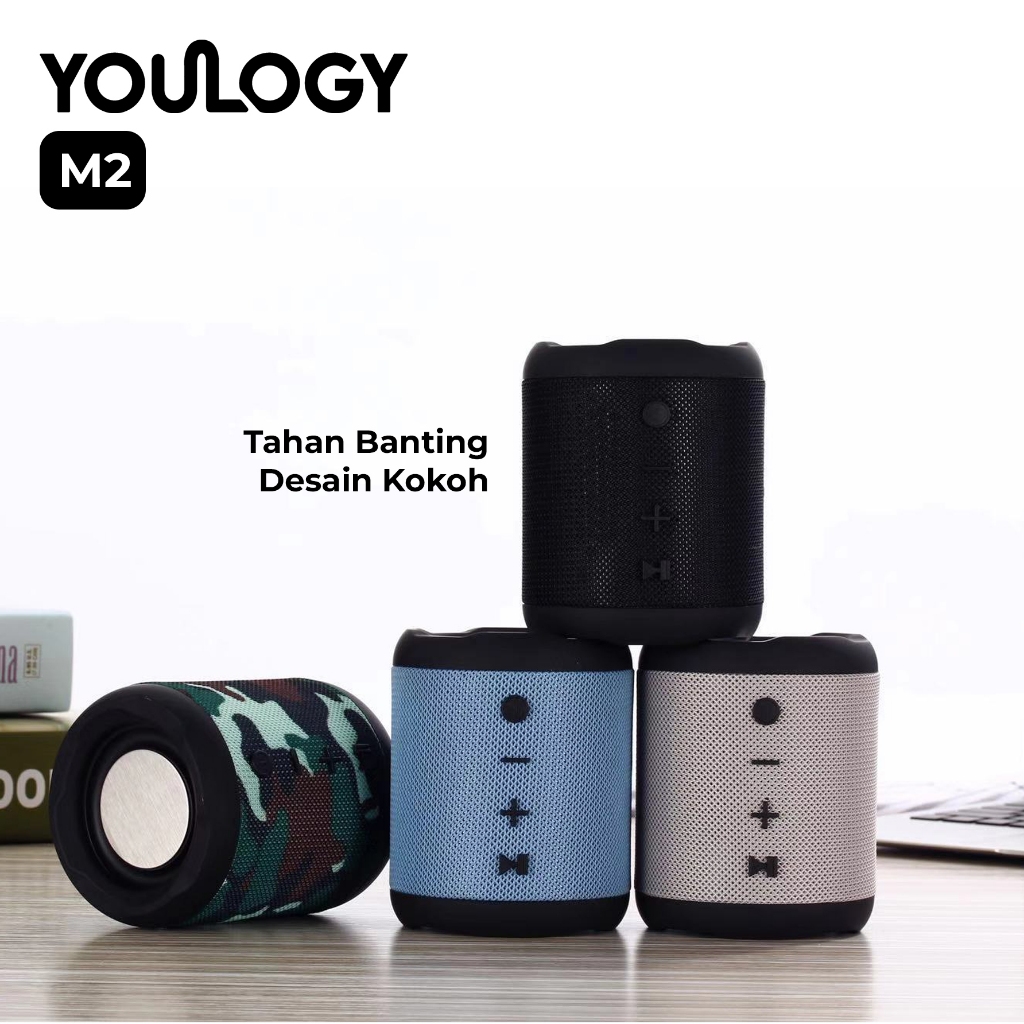 Jual Speaker Bluetooth IPX6 High bass TWS Mode Tahan Banting YouLogy M2 ...