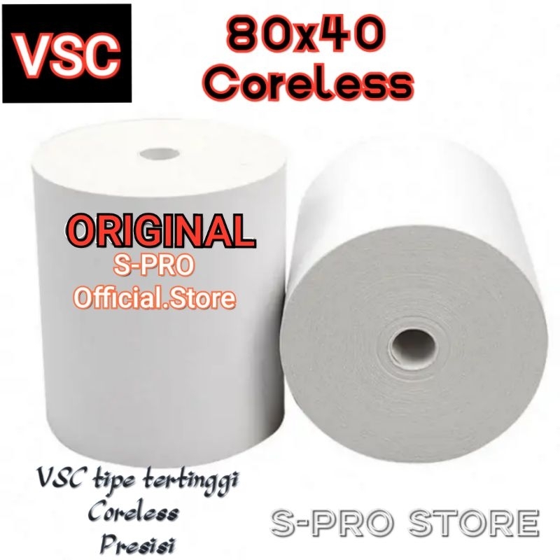 Jual VSC KERTAS LABEL STIKER THERMAL 80MM 80X40 KERTAS STIKER LABEL ...
