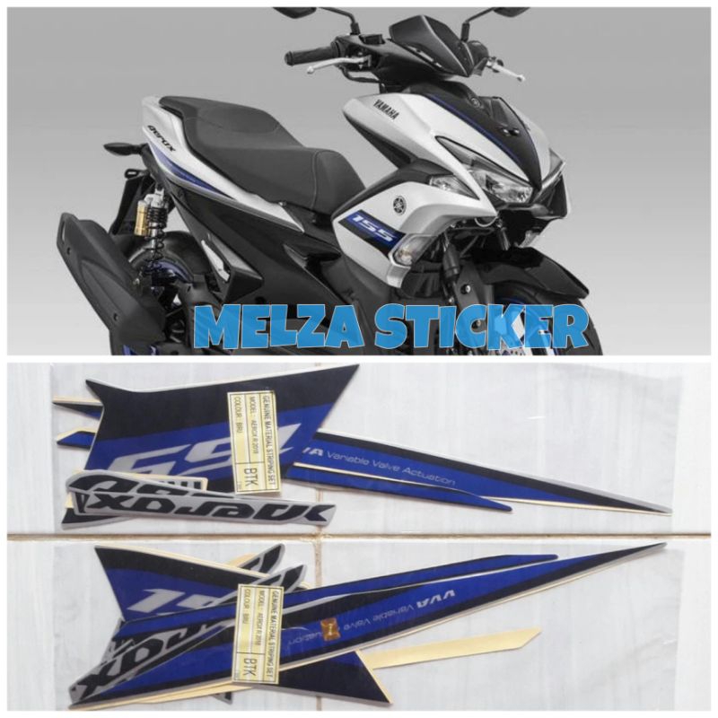 Jual Stiker Striping Motor AEROX R 2018 SILVER BIRU Sticker Lis Body ...