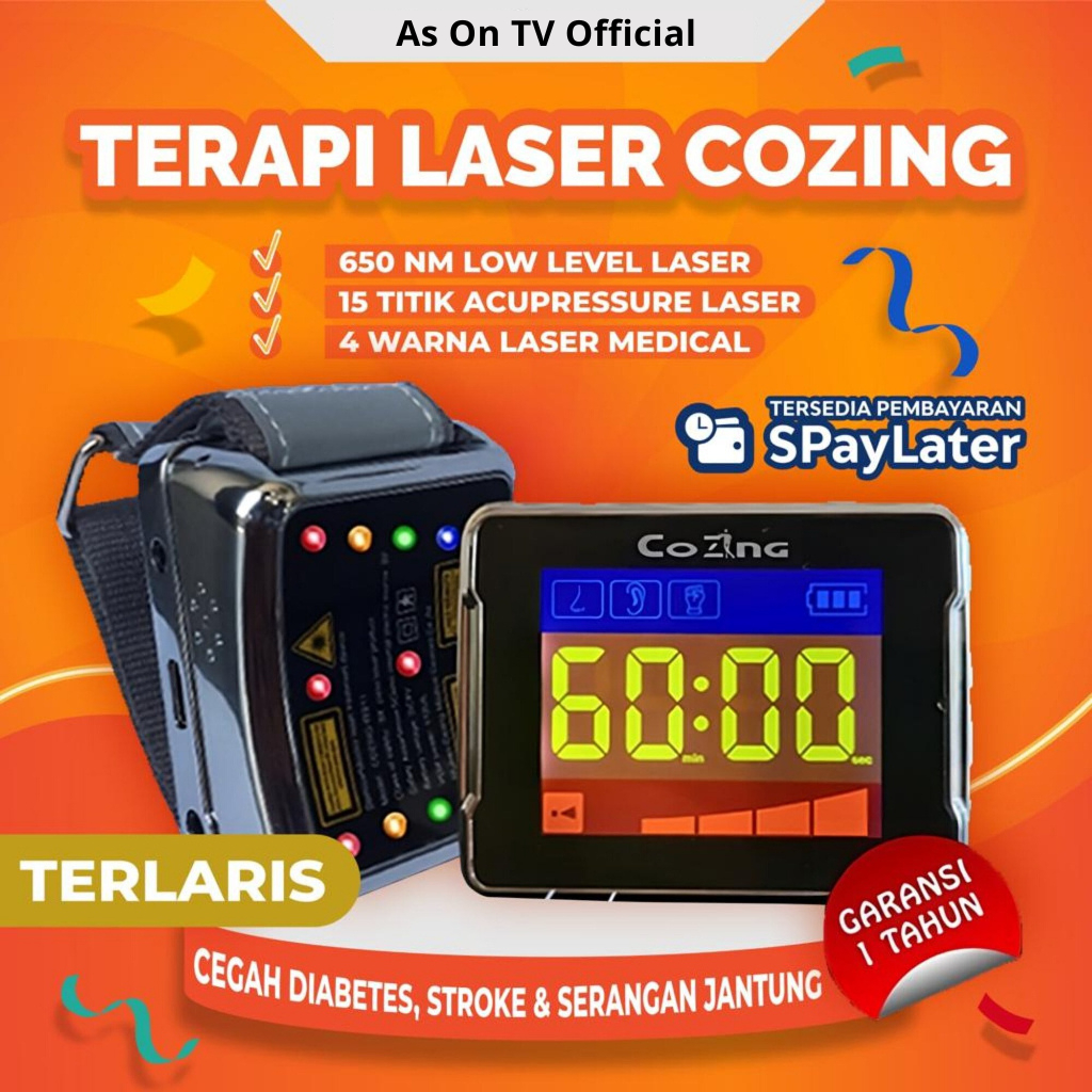 Jual JAM TERAPI LASER PLUS COZING NEW GENERATION 4 WARNA 11 TITIK FREE ...