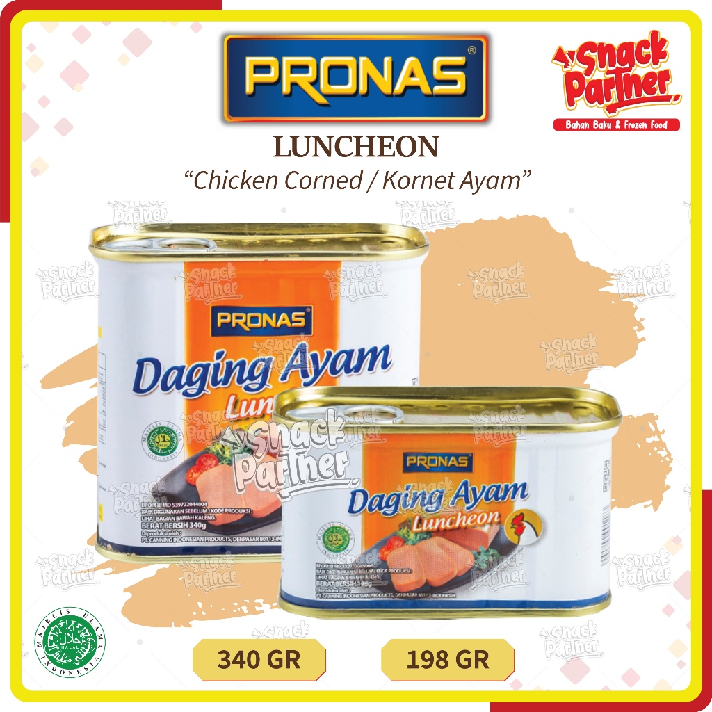 Jual PRONAS LUNCHEON - KORNET SAPI & AYAM 198 / 340 GR - Daging Kaleng ...
