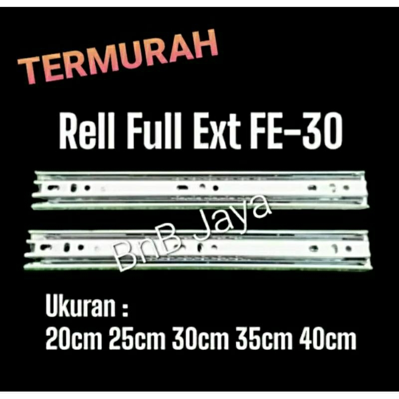 Jual Rel Full Extention MURAH FE 30 x 40 cm (Panjang 40 cm, Lebar 3 cm ...
