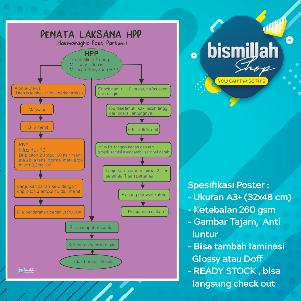 Jual Poster kebidanan penata laksana HPP (haemoraghic post partum ...
