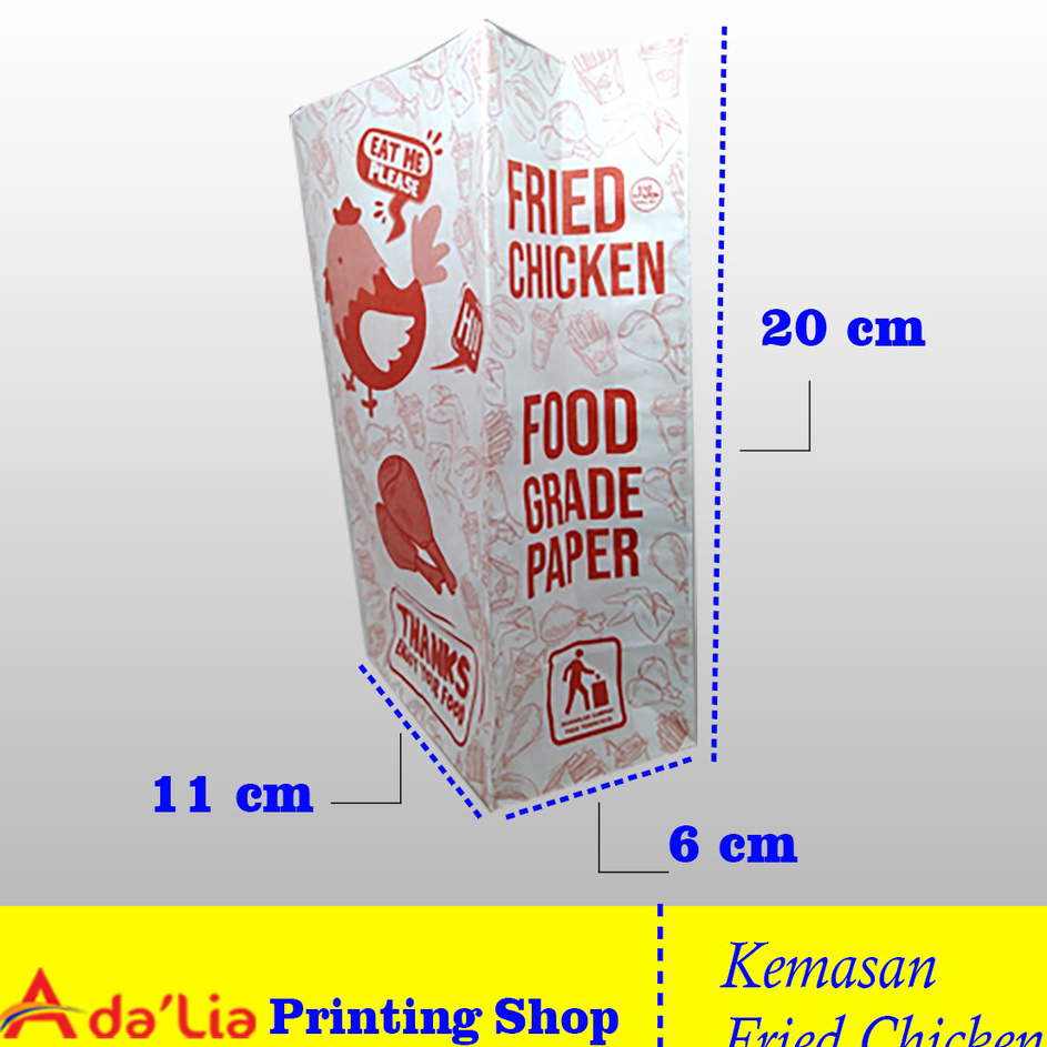 Jual Star Kantong Frie Chicken Bungkus Fried Chicken Kemasan Fried Chicken Paper Bag Fried