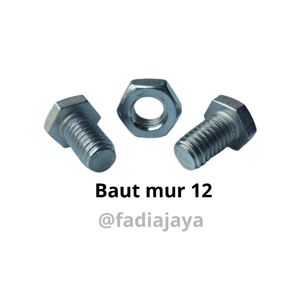 Jual Baut Mur 12 7x12 Putih Baut Siku Lubang | Shopee Indonesia