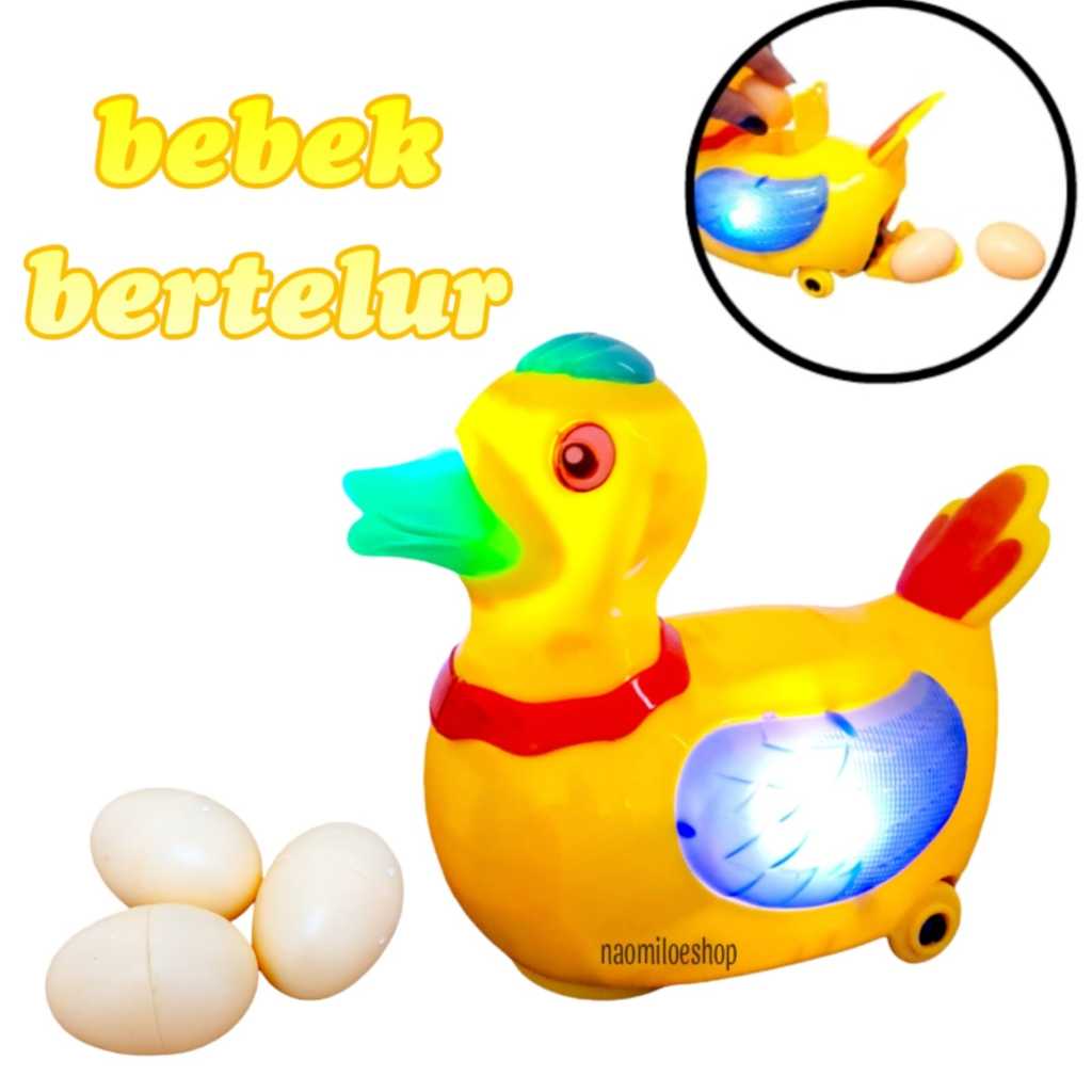 Jual Mainan Bebek Bertelur Bisa Jalan Bump And Go Musik Dan Lampu ...