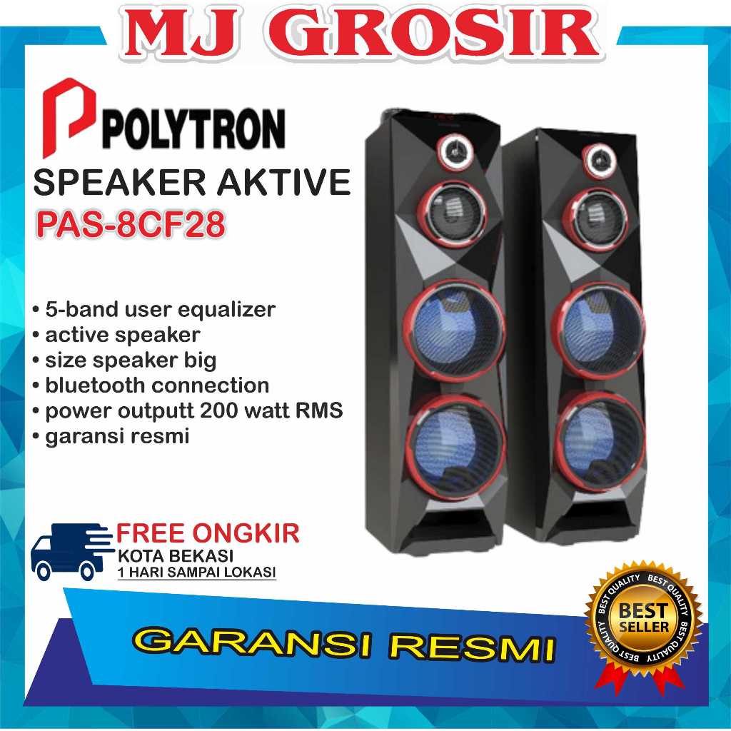 Jual PROMO POLYTRON SPEAKER AUDIO PAS 8C28 PAS8CF28 USB XBR BLUETOOTH ...