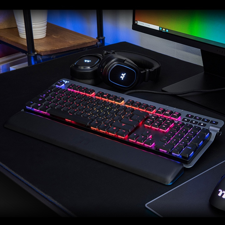 Jual THERMALTAKE ARGENT K6 RGB LOW PROFILE CHERRY MX SPEED SILVER ...
