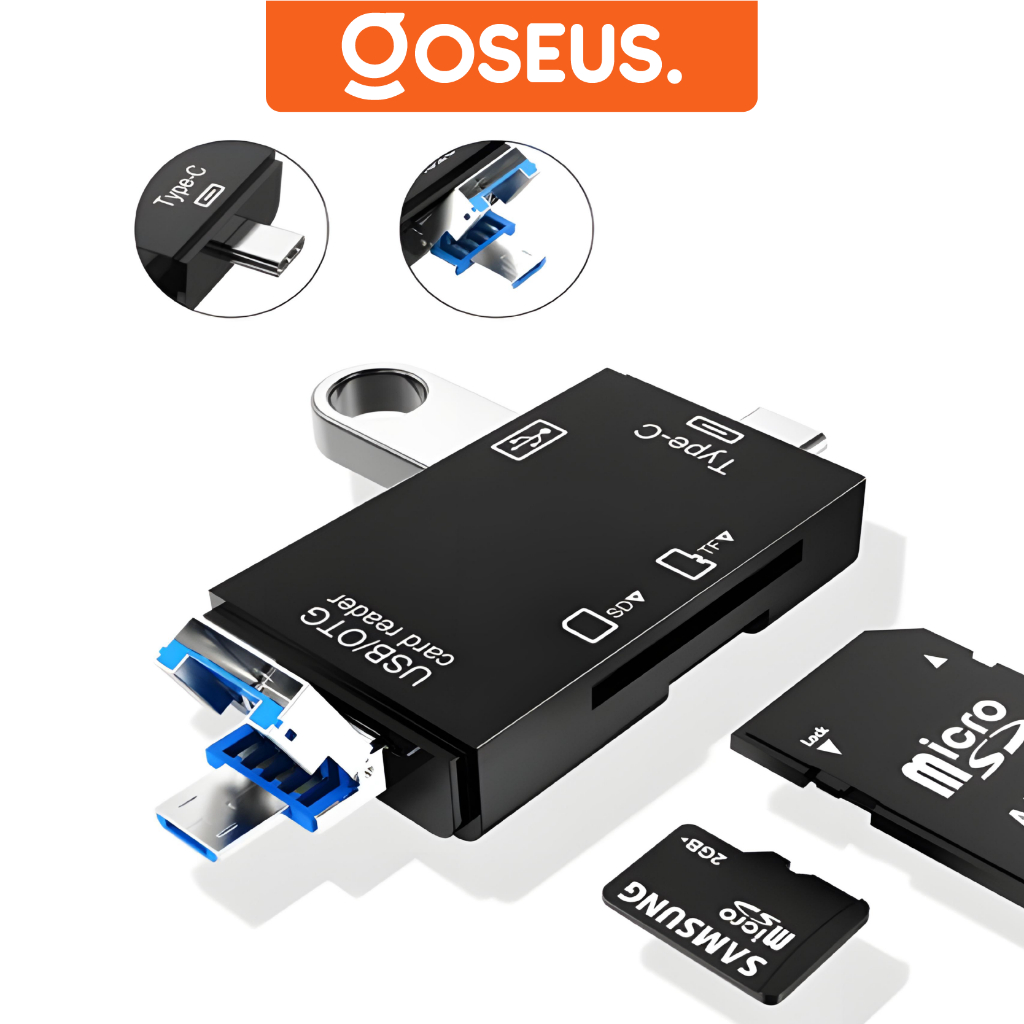 Jual Card Reader OTG 6 IN 1 USB 3.0/ USB 2.0 / Type C / Micro USB / SD ...