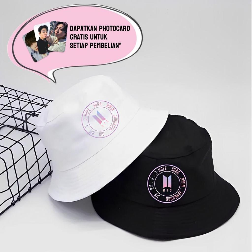 Jual TOPI BUCKET KPOP BTS LOGO NAMA MEMBER V JIMIN RM JIN | Shopee ...