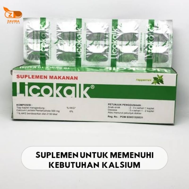 Jual LICOKALK 10 Tblet | Shopee Indonesia