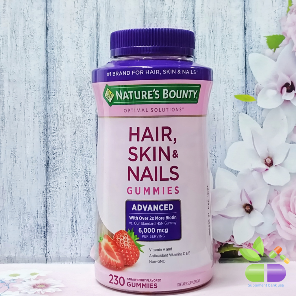 Jual [ORIGINAL USA] Natures Bounty hair skin & nails advanced with over ...