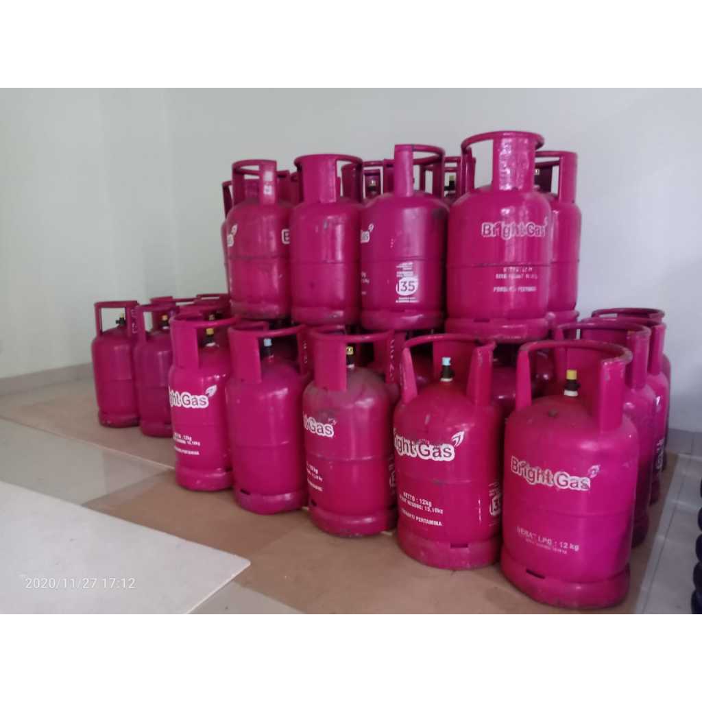 Jual PAKET BRIGHT GAS 12 KG PINK PLUS ISI + REGULATOR | Shopee Indonesia