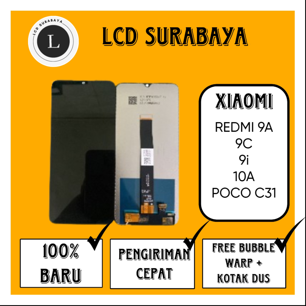 Jual LCD XIAOMI REDMI 9A 9C 10A / POCO C31 ORIGINAL TOUCHSCREEN FULLSET ...