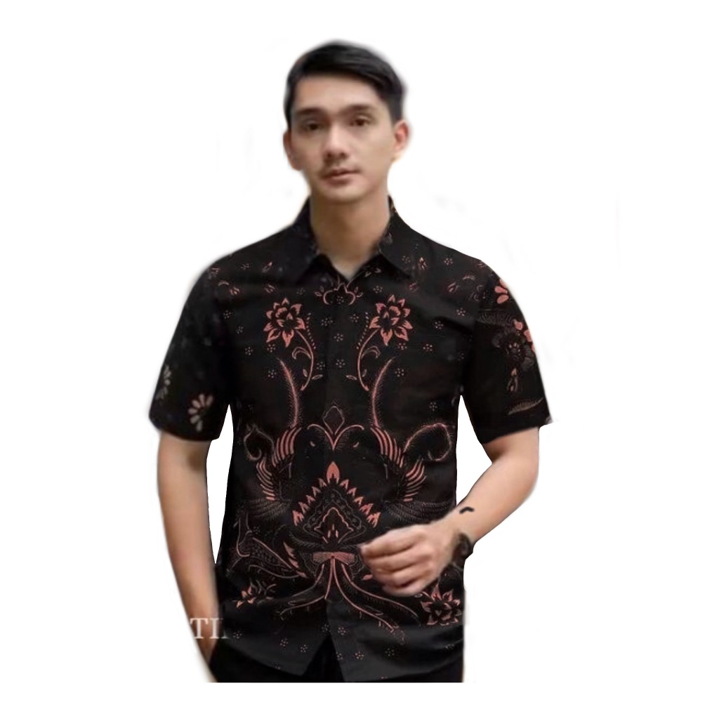 Jual Batik Pria Lengan Pendek Premium BATIK AZIMIL HRB026 motif ...
