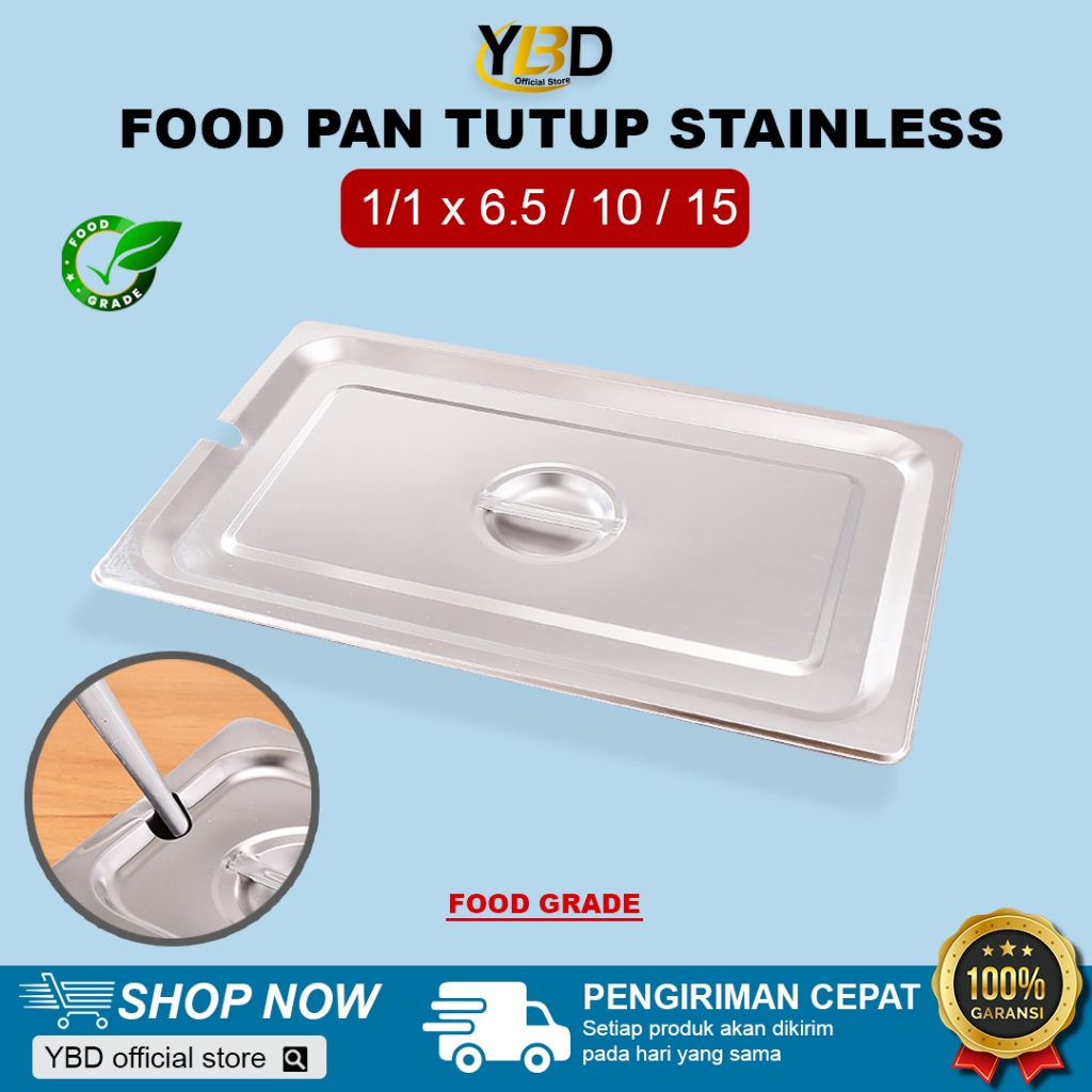 Jual Tutup Food Pan Stainless 1/1 (53 x 32,5cm) | Tutup Food pan 1/1 ...