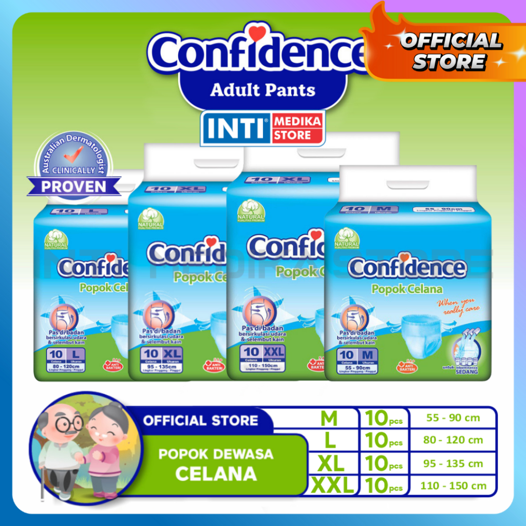 Jual CONFIDENCE - Pants ORIGINAL M L XL XXL Isi 10 | Popok Celana ...