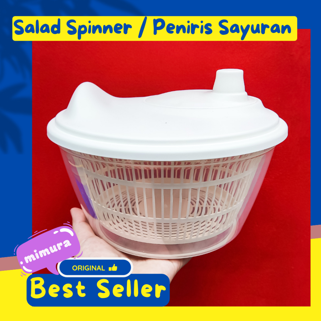 Jual Salad Spinner Pengering Peniris Air Sayuran Dryer Bowl | Shopee ...